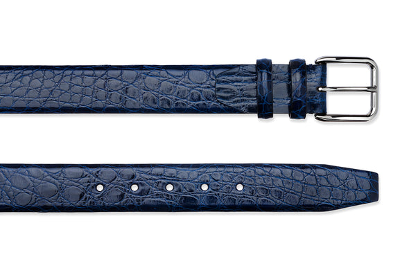 BELMONT CROCODILE NAVY BELT – SUPERGLAMOUROUS