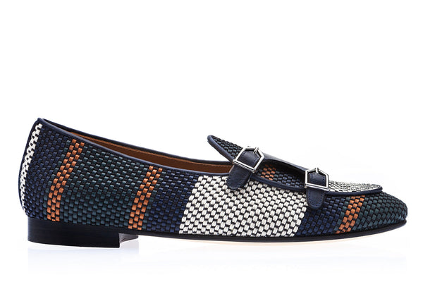 TANGERINE 7 TETRIS NAVY BELGIAN LOAFERS – SUPERGLAMOUROUS